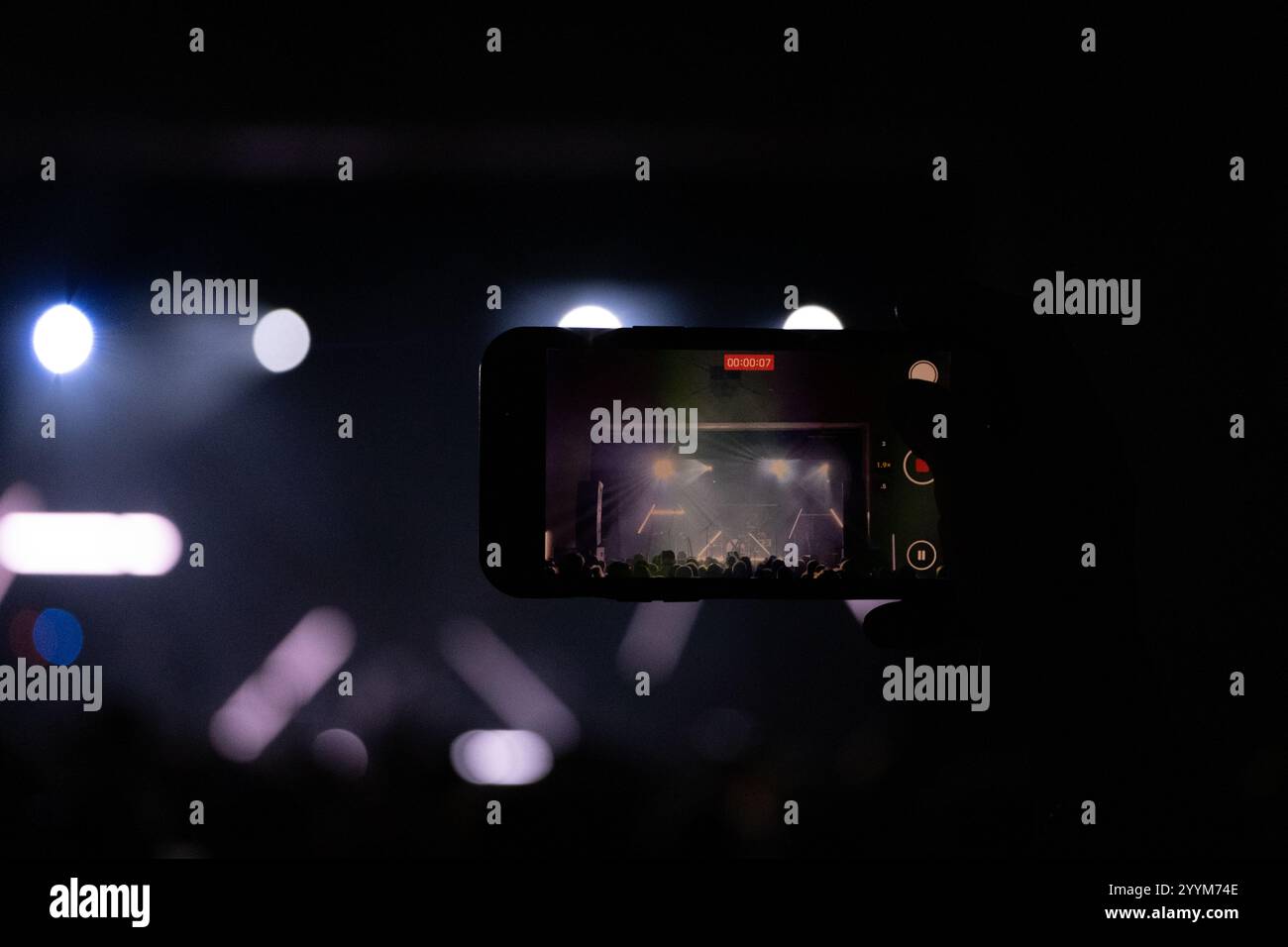 Hawick, UK. 21st Dec, 2024. Skerryvore, playing in concert, Hawick Town ...