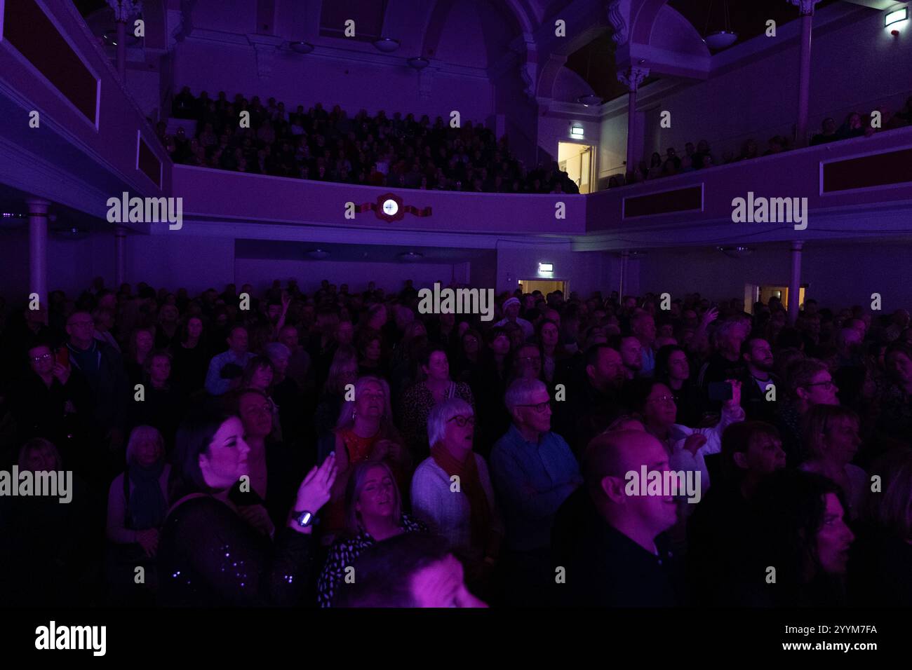 Hawick, UK. 21st Dec, 2024. Skerryvore, playing in concert, Hawick Town ...