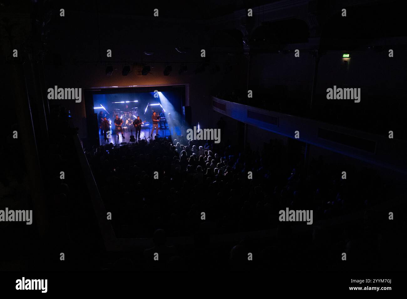 Hawick, UK. 21st Dec, 2024. Skerryvore, playing in concert, Hawick Town ...