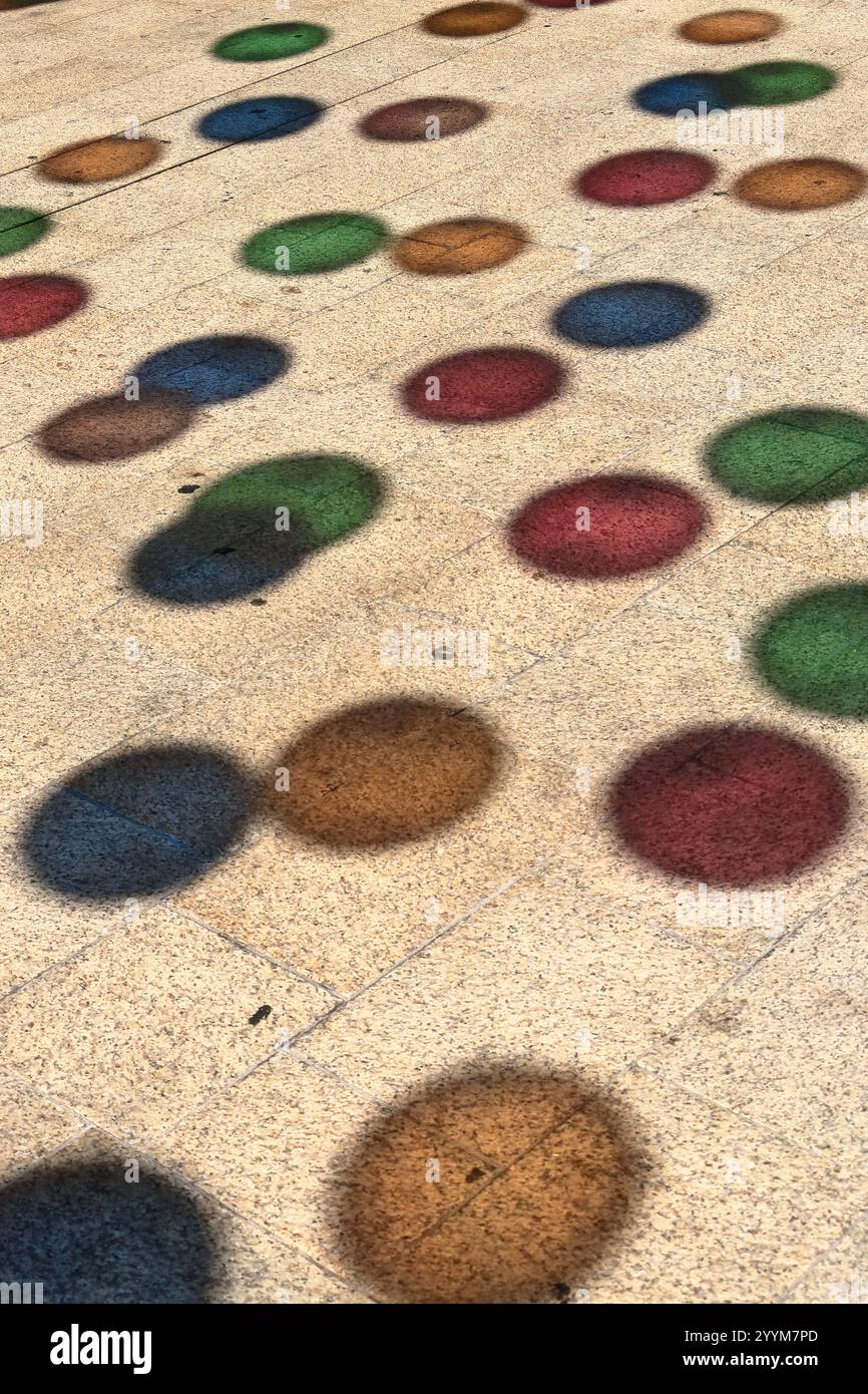 Vibrant and Colorful Spot Patterns Displayed on Textured Surface ...