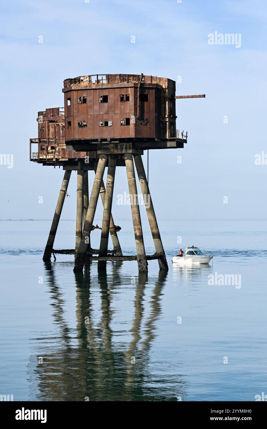 Kent Southend Thames Estury Maunsell Forts WW2 defence Stock Photo - Alamy