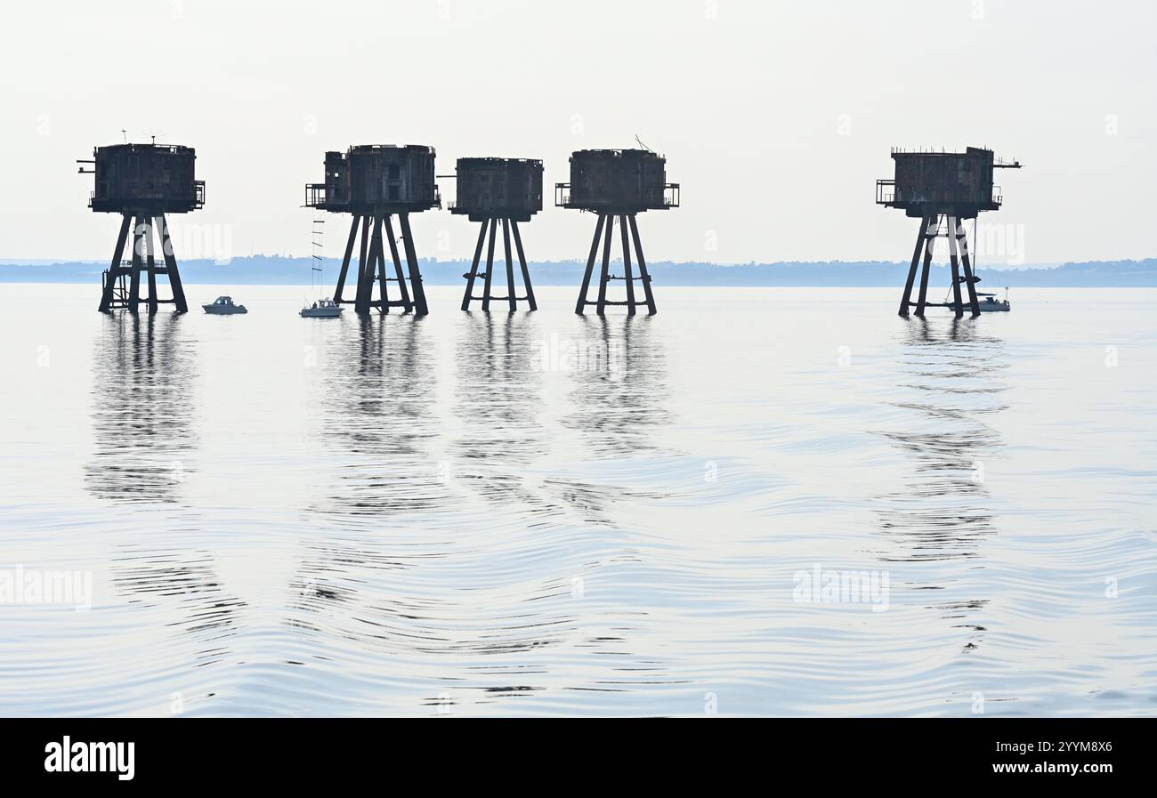 Kent Southend Thames Estury Maunsell Forts WW2 defence Stock Photo - Alamy