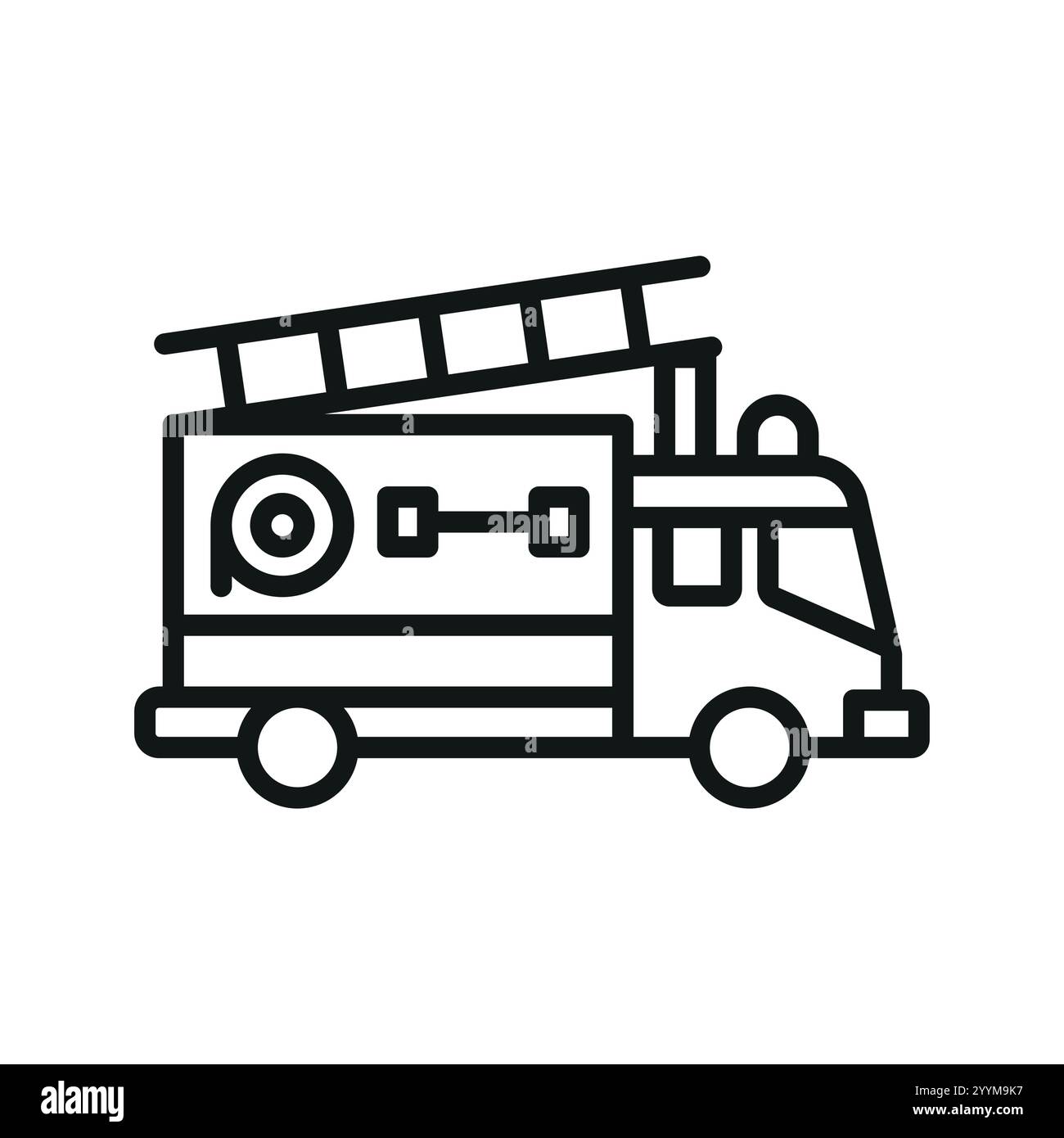 Fire truck icon features a bold and emergency-ready design, perfect for ...