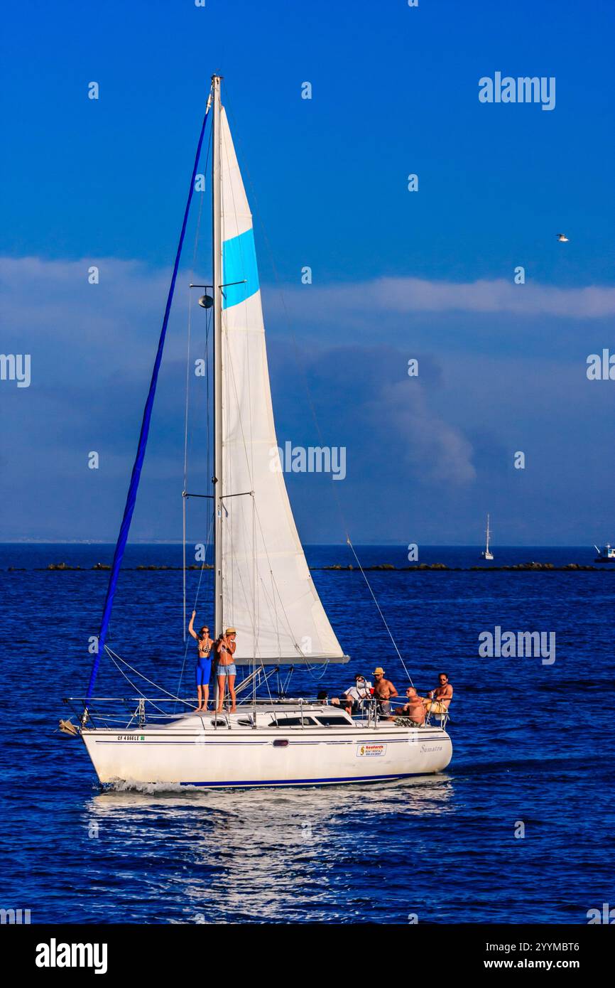 Yacht ride on blue sea hi-res stock photography and images - Alamy