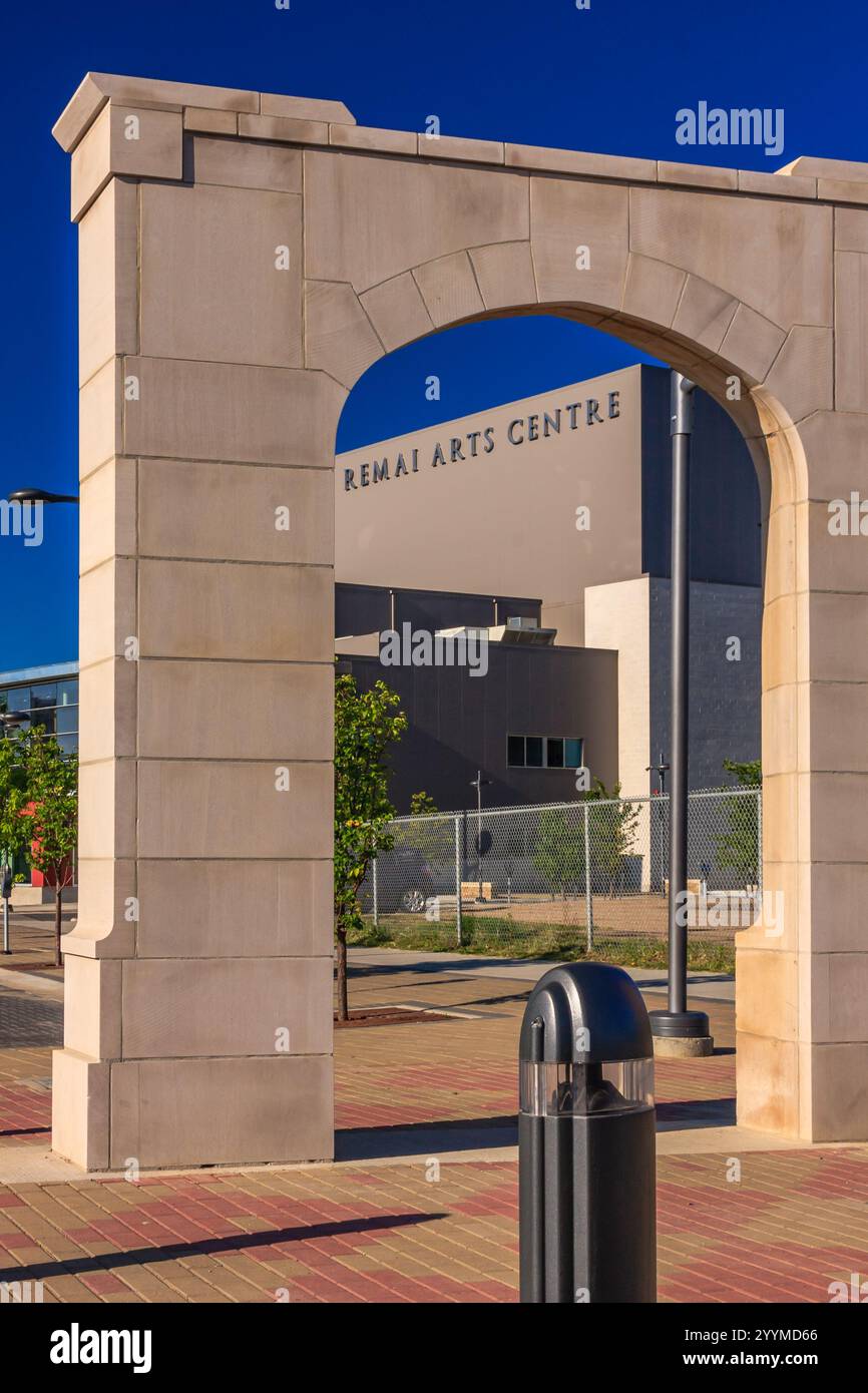 The entrance to the Reimagine Arts Centre is a large archway. The ...