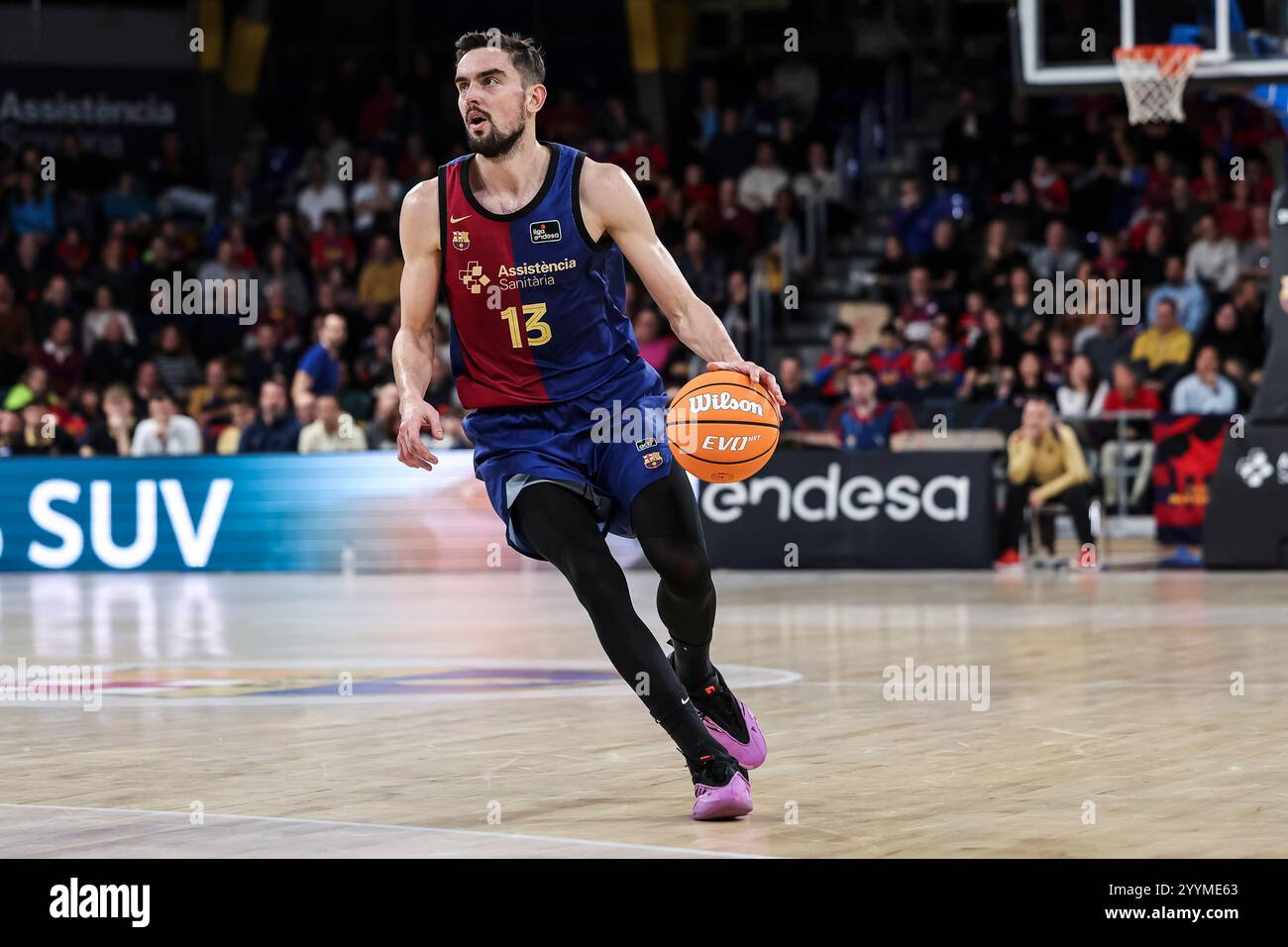 Tomas Satoransky of FC Barcelona in action during the Liga Endesa ACB ...