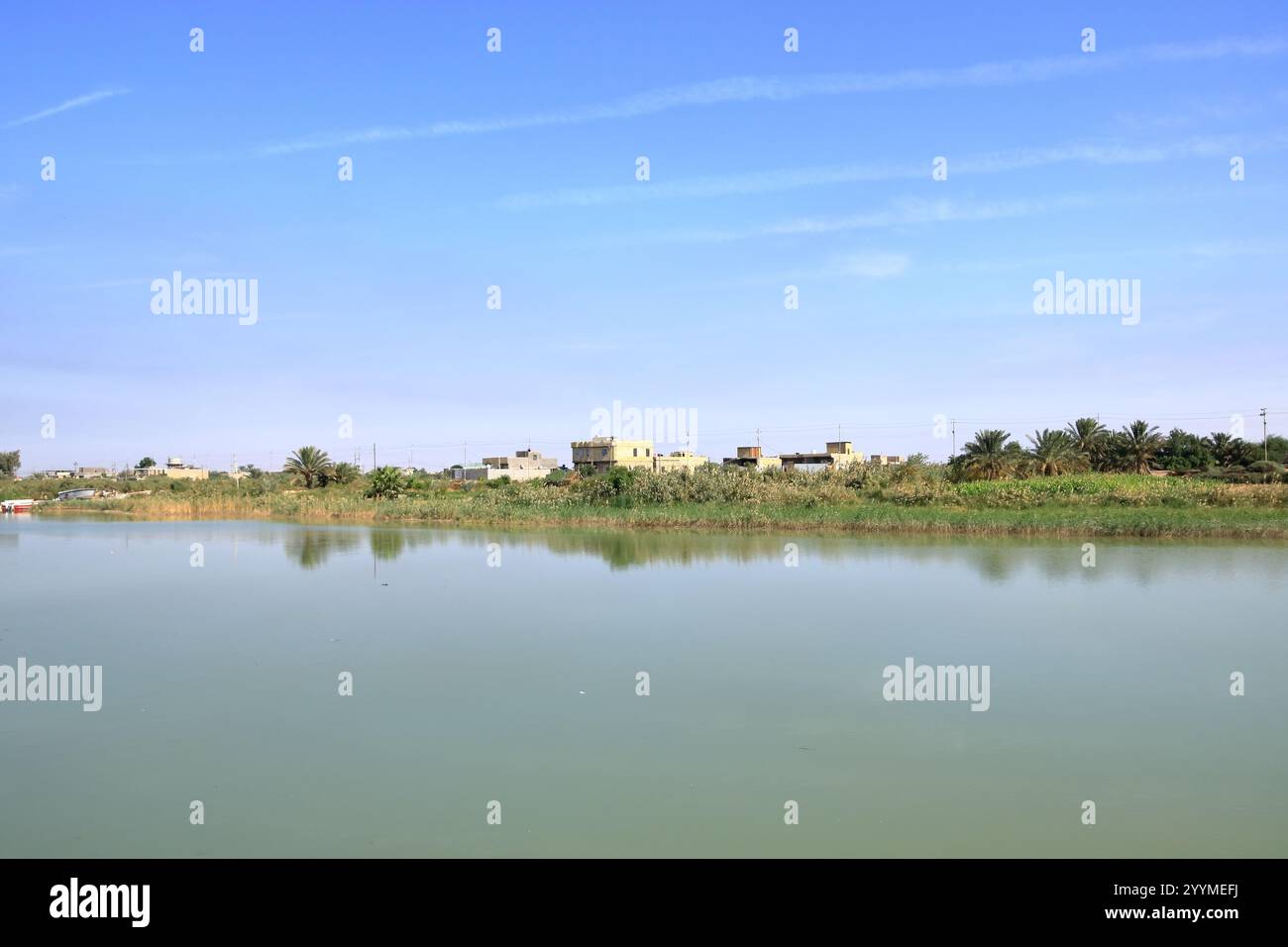 Tigris river at the Euphrates and Tigris confluence, Shatt al-Arab, Al ...