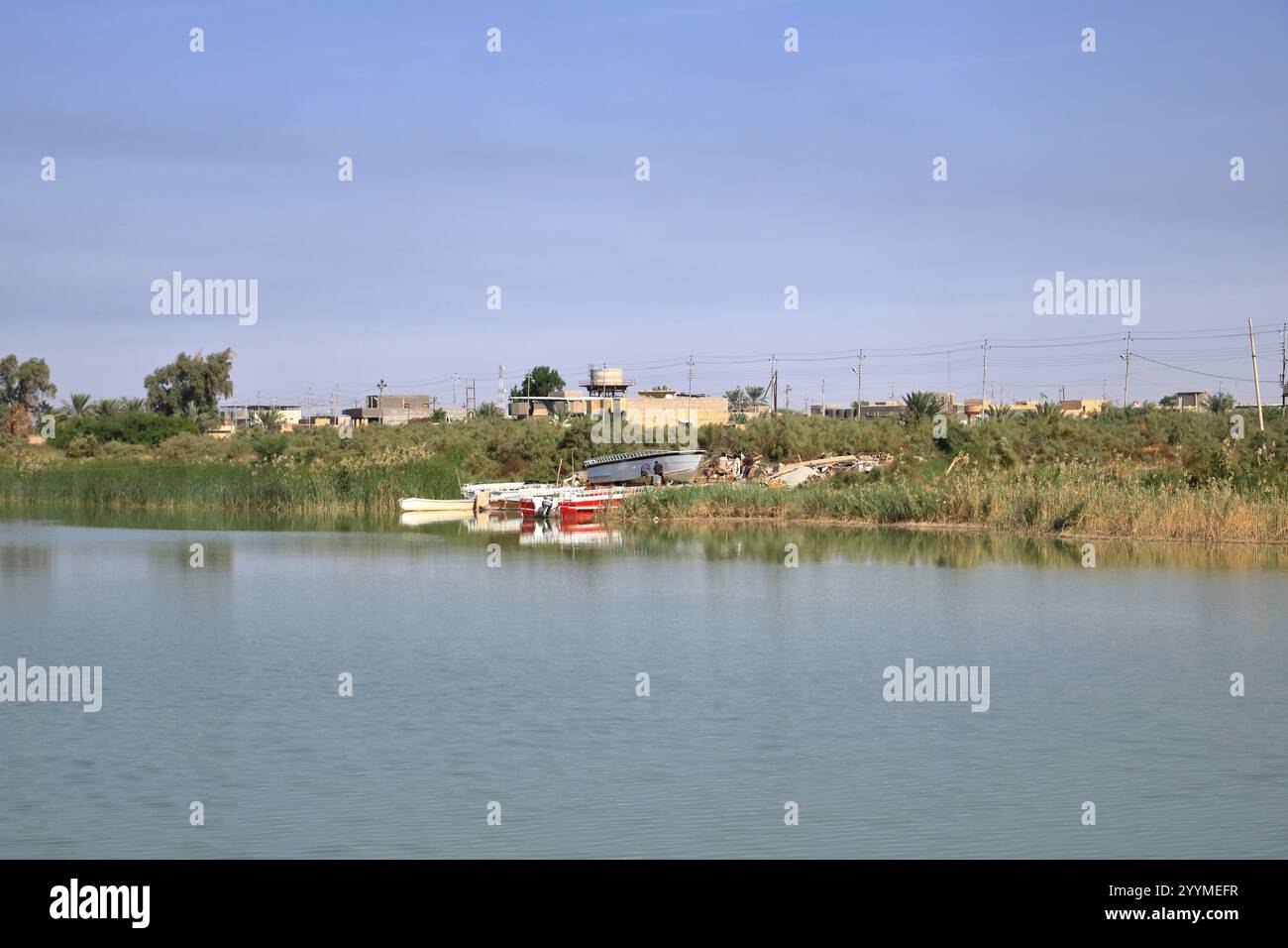 Tigris river at the Euphrates and Tigris confluence, Shatt al-Arab, Al ...
