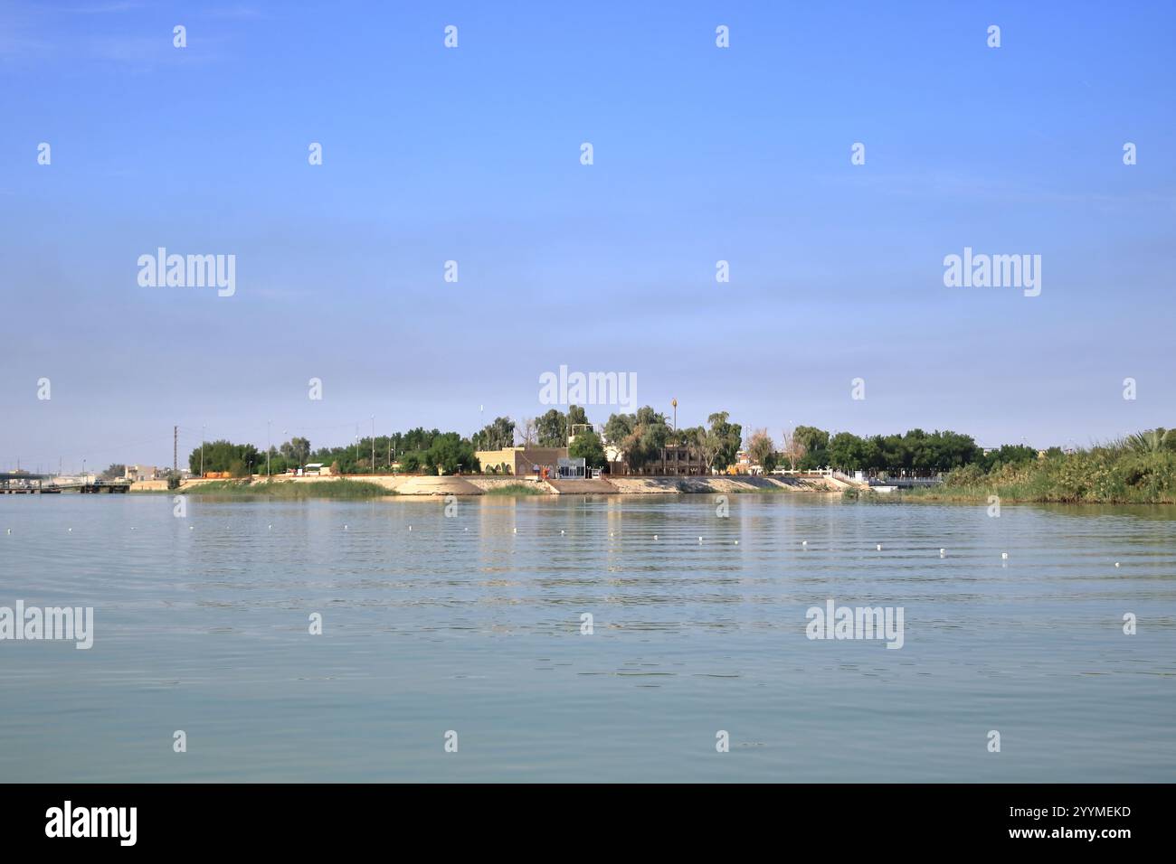confluence of Euphrates and Tigris river, Shatt al-Arab, Al-Qurna ...