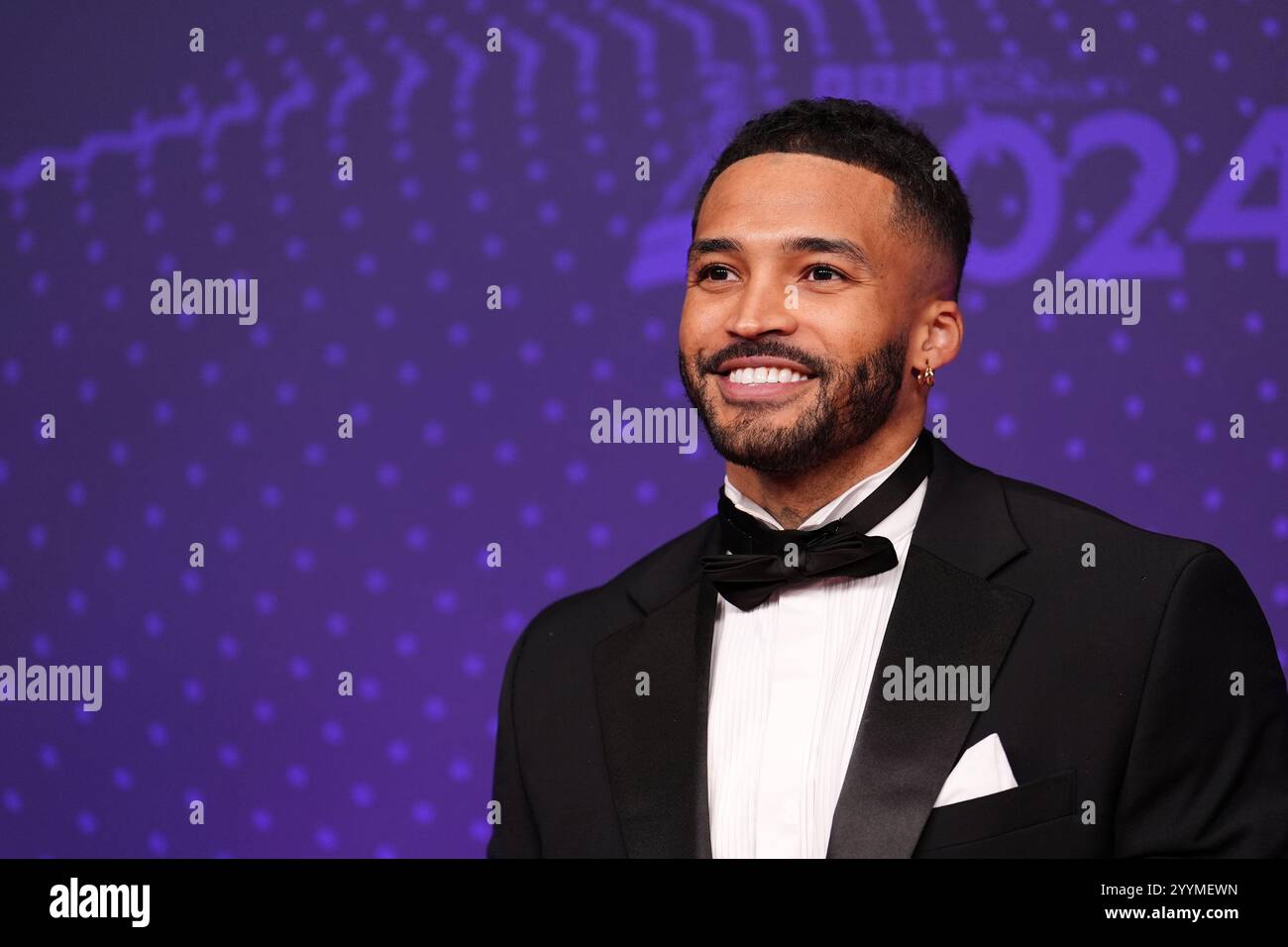 Presenter Michael Griffiths arriving for the 2024 BBC Sports Personality of the Year Awards held ...