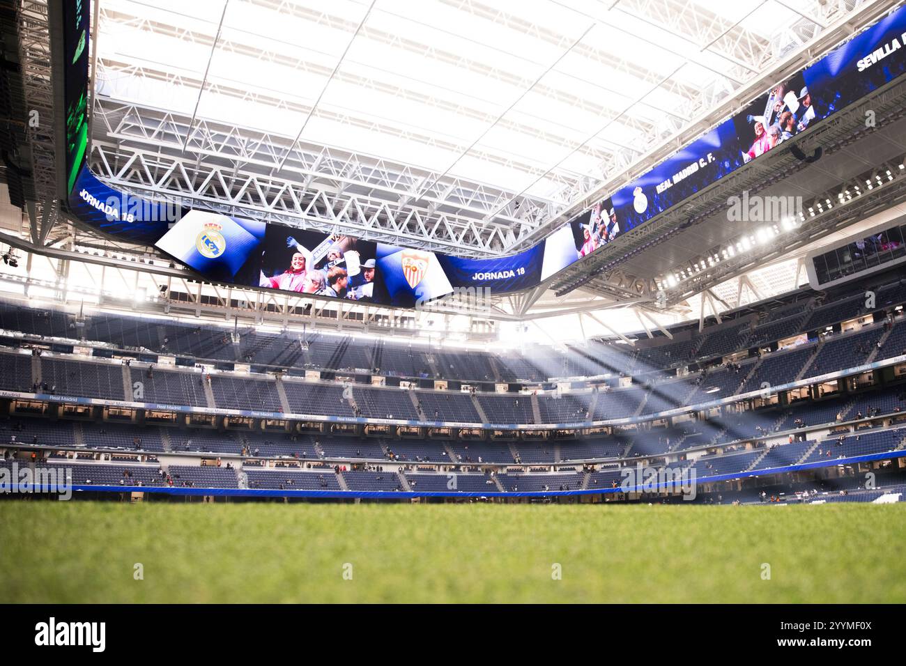 MADRID, SPAIN - December 22: overview of Santiago Barnabeu stadium during the La Liga 2024/25 ...
