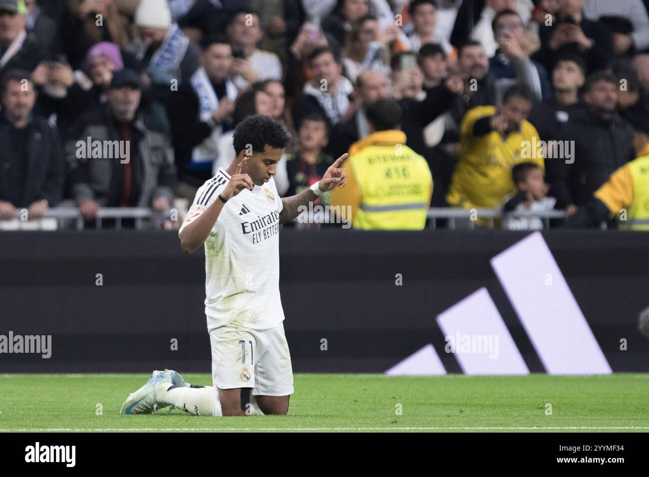 MADRID, SPAIN - December 22:Rodrygo Goes of Real Madrid celebrates a ...