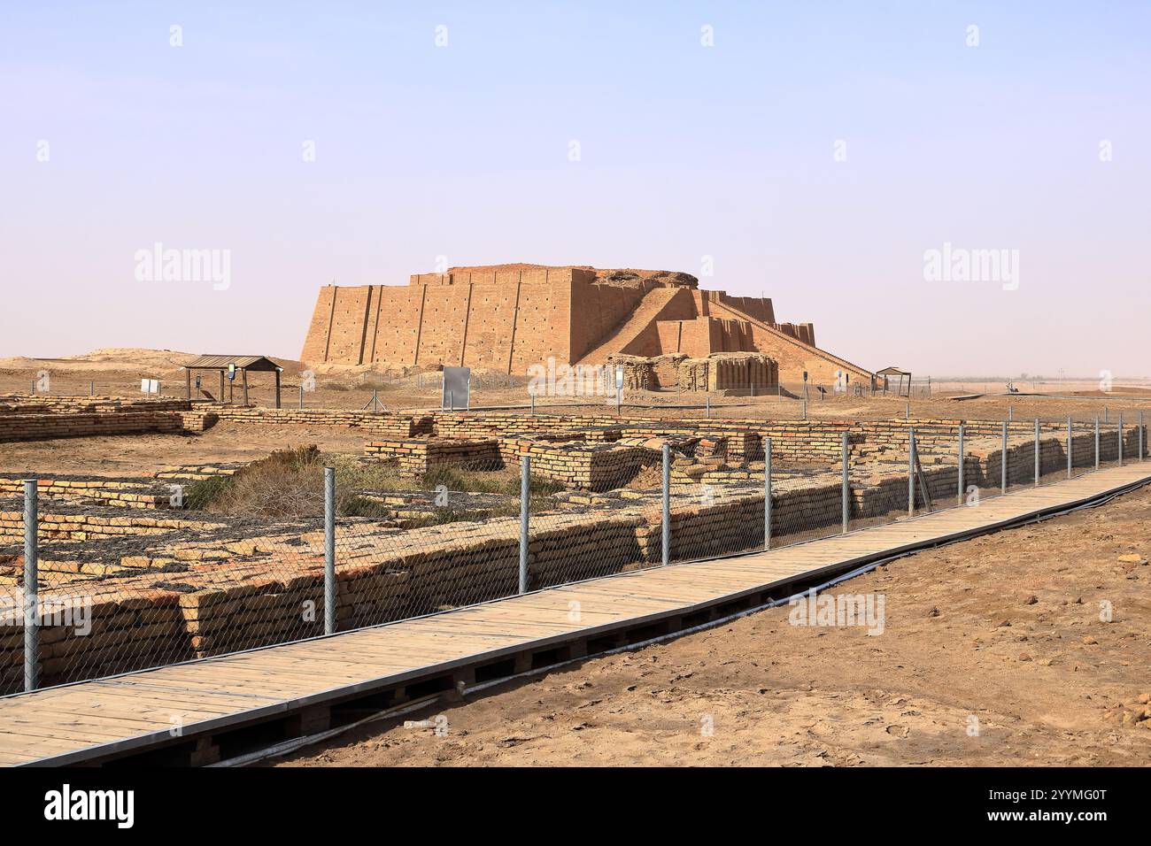 the restored ziggurat in ancient Ur, sumerian temple, Iraq Stock Photo ...