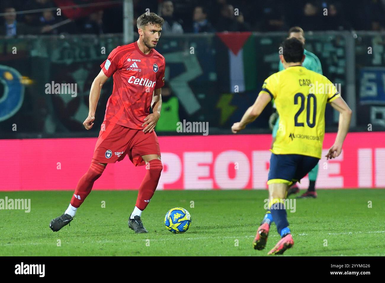 Modena, Italy. 21st Dec, 2024. Simone Canestrelli (Pisa) thwarted by ...