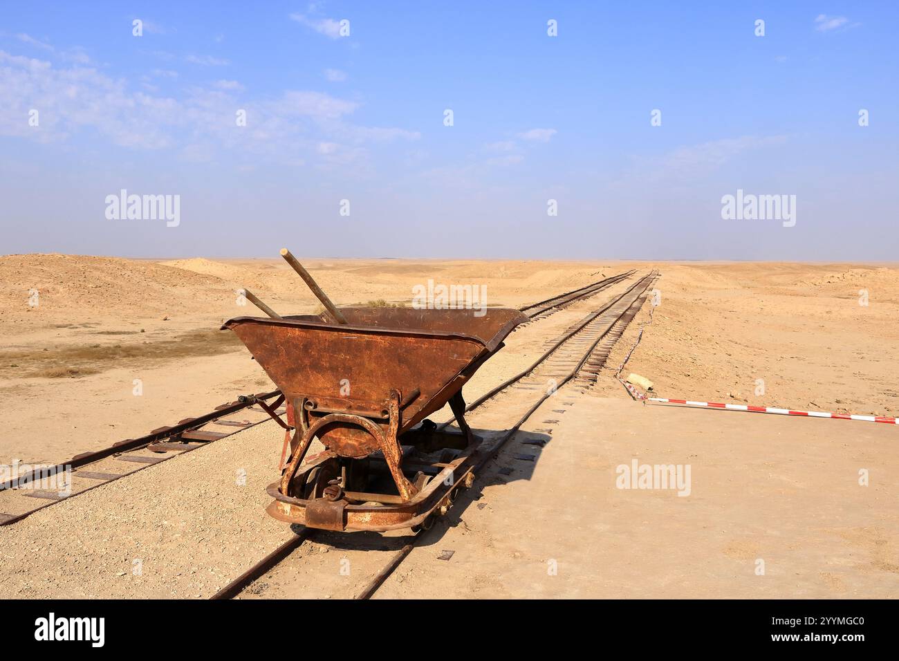 the equipment of the archaeologists who working at the excavation site ...