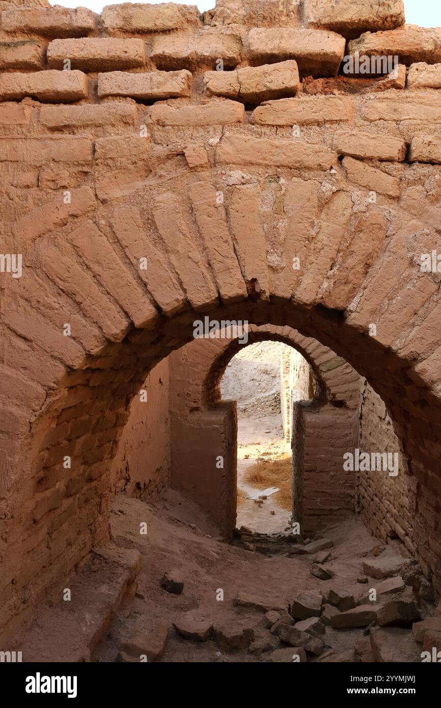 walls and bricks in the excavation site in the Ancient City of Uruk ...