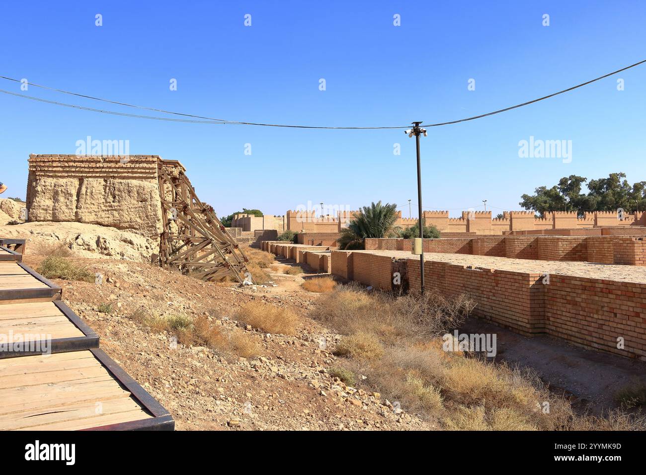 old walls of the ancient city of Babylon in Iraq Stock Photo - Alamy