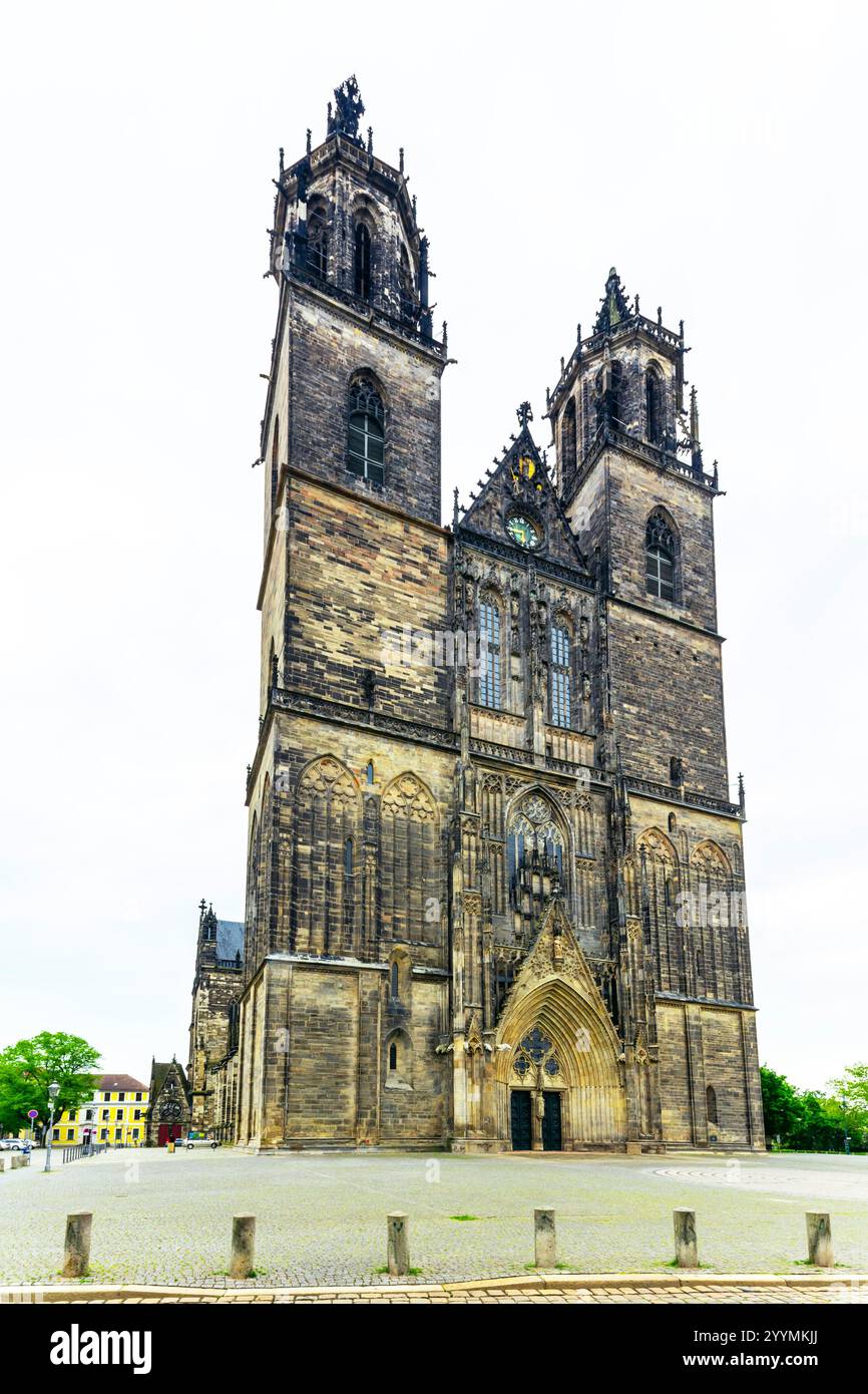 Exterior of the protestant Magdeburg Cathedral of Saints Maurice and ...