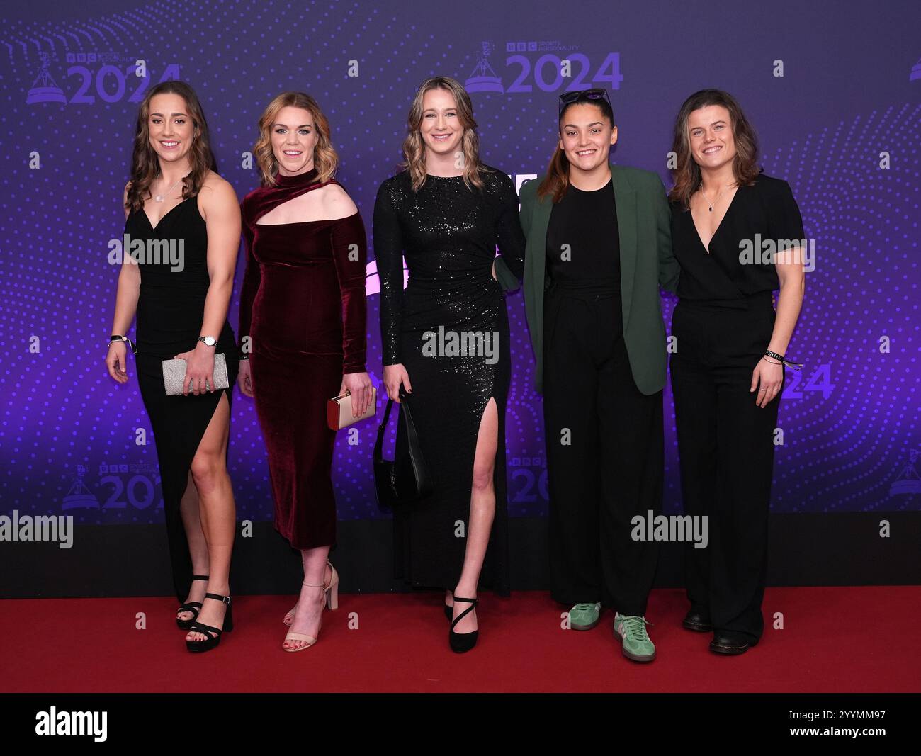 (Left to right) Manchester United Women’s Maya Le Tissier, Aoife Mannion, Elisabeth Terland ...