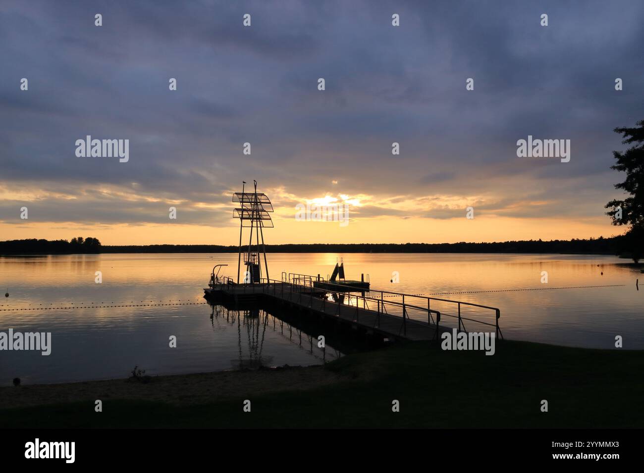 the Sunset at lake Wandlitz in Brandenburg, Germany Stock Photo - Alamy
