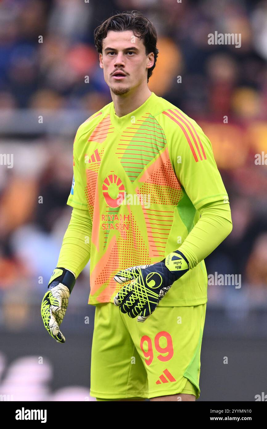 Rome, Italy. 22nd Dec, 2024. Mile Svilar of A.S. Roma during the 17th ...