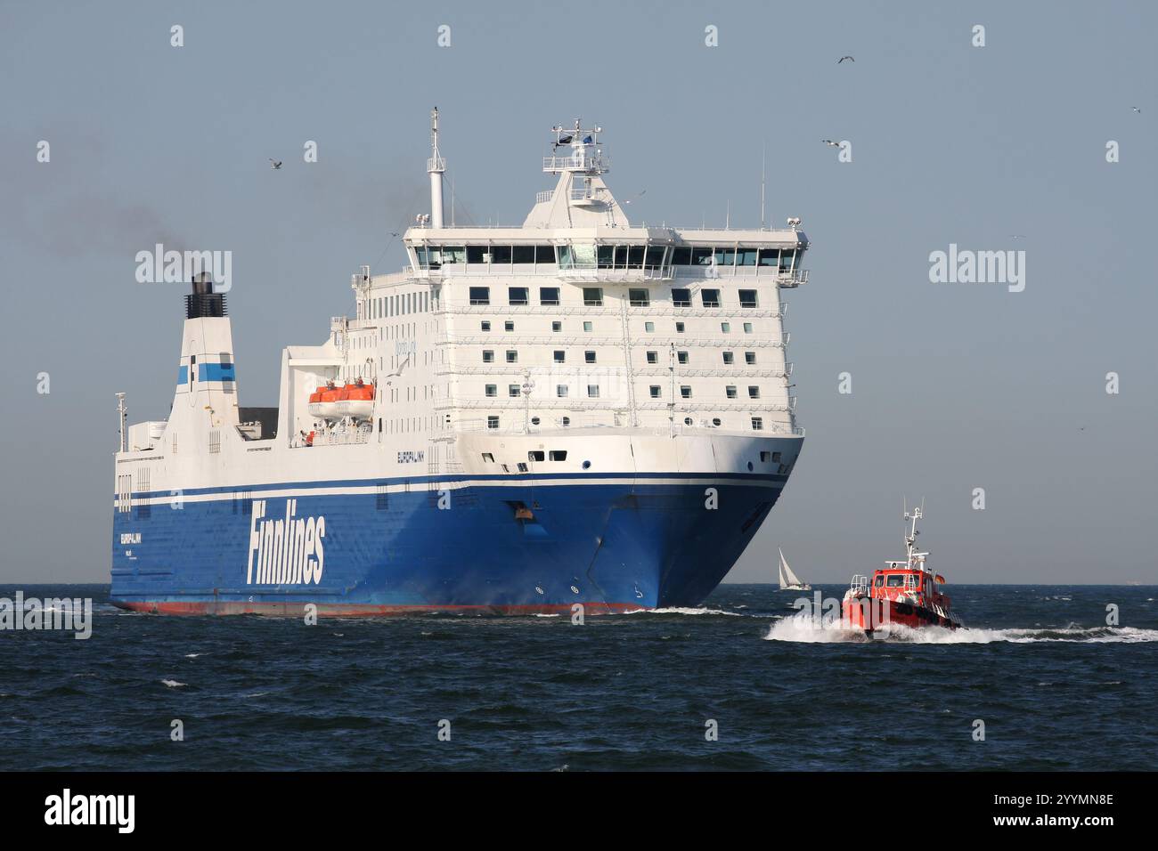 Finnlines RoRo Passenger Ferry 'Europalink' Arriving at Travemünde with ...