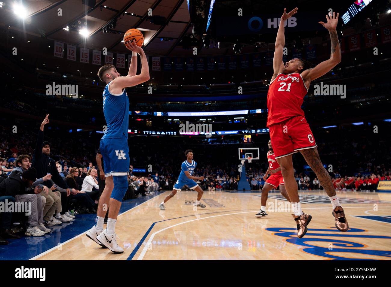 New York, New York, USA. 21st Dec, 2024. Kentucky Wildcats forward ...