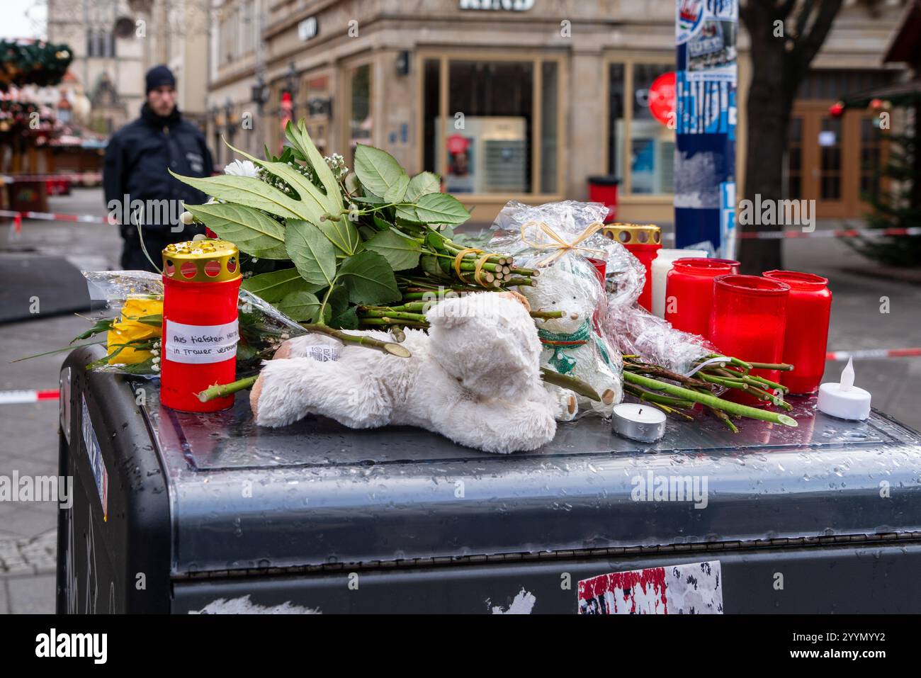 Magdeburg Germany December 22, 2024: After the attack on the Christmas ...