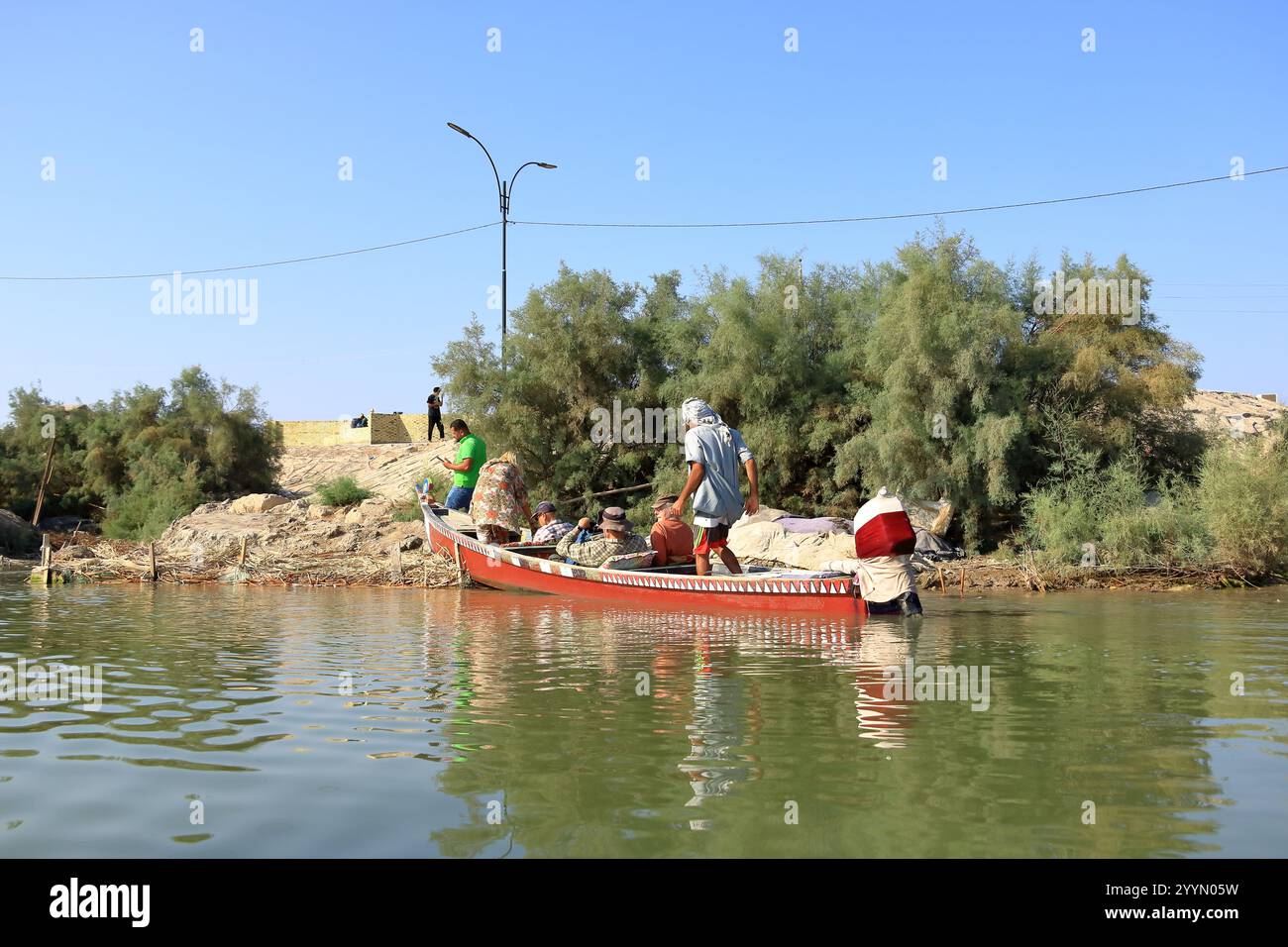 Chibayish, Chabaish, Nasiriya in Iraq - November 11 2024: people on a ...