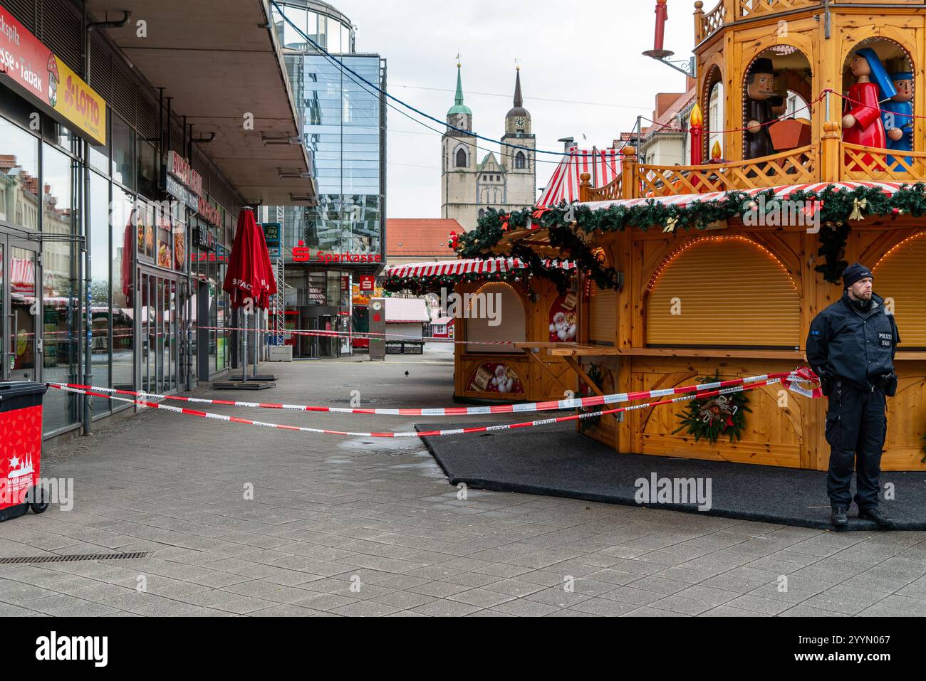 Magdeburg Germany December 22, 2024: After the attack on the Christmas ...