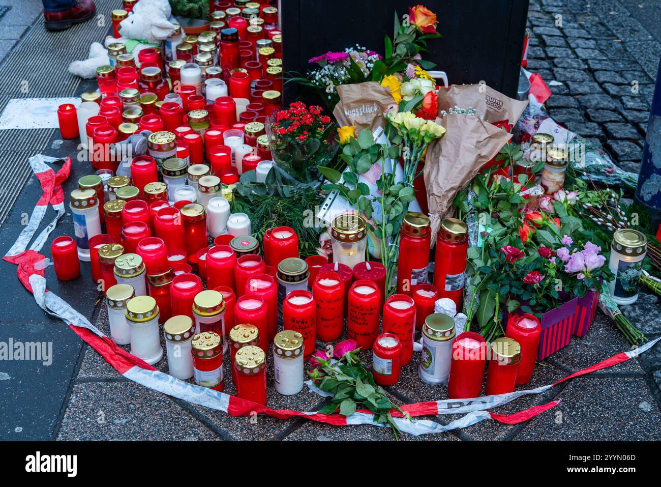 Magdeburg Germany December 22, 2024: After the attack on the Christmas ...