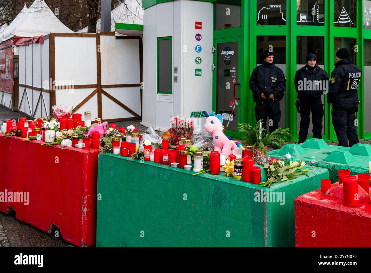 Magdeburg Germany December 22, 2024: After the attack on the Christmas ...