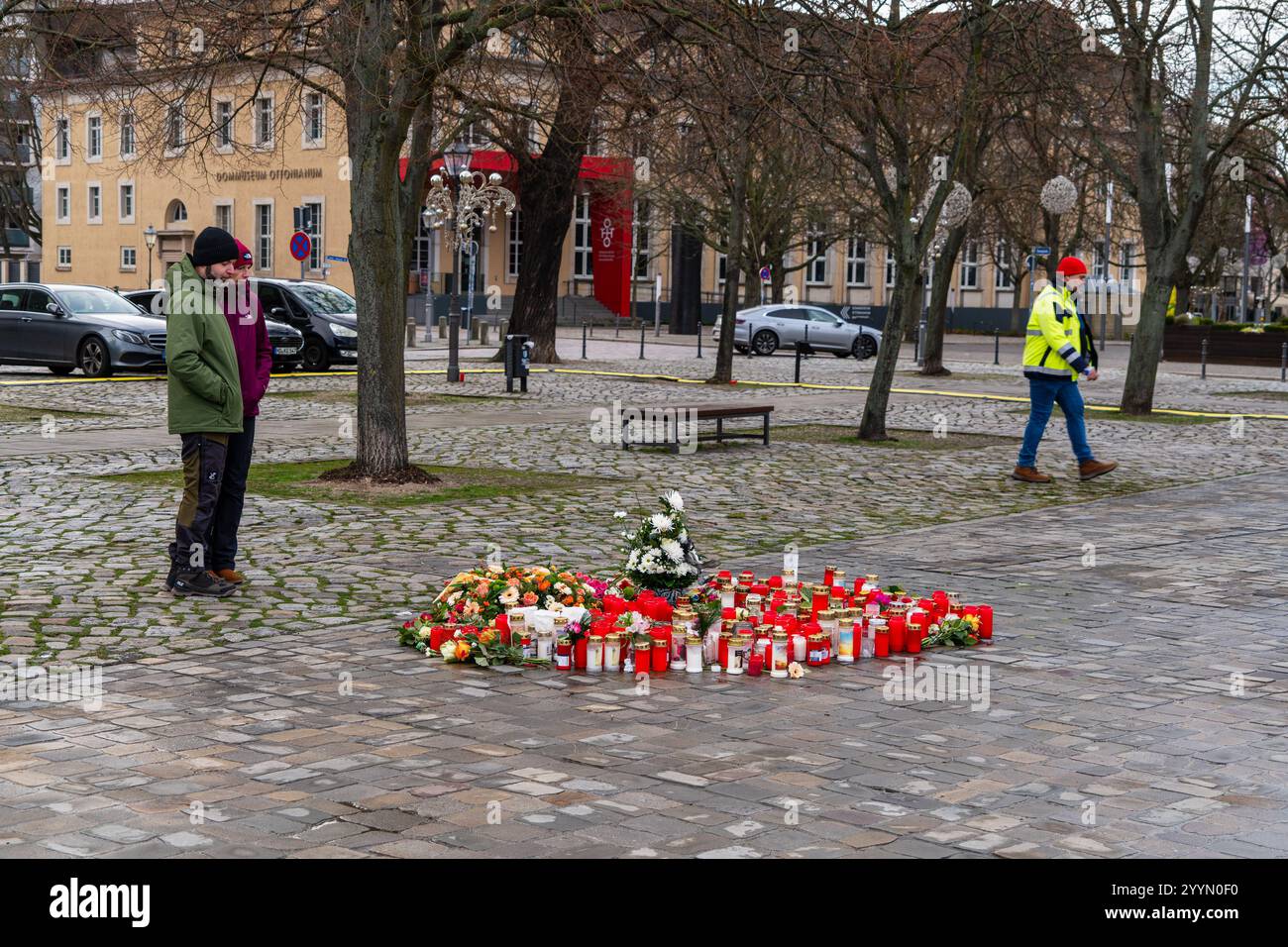 Magdeburg Germany December 22, 2024: After the attack on the Christmas ...