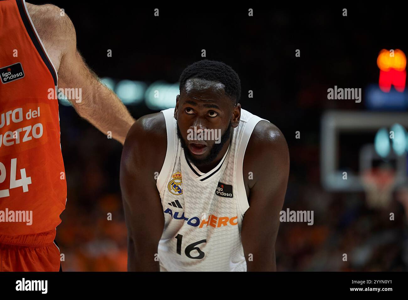 Usman Garuba of Real Madrid seen in action during the Liga Endesa ...