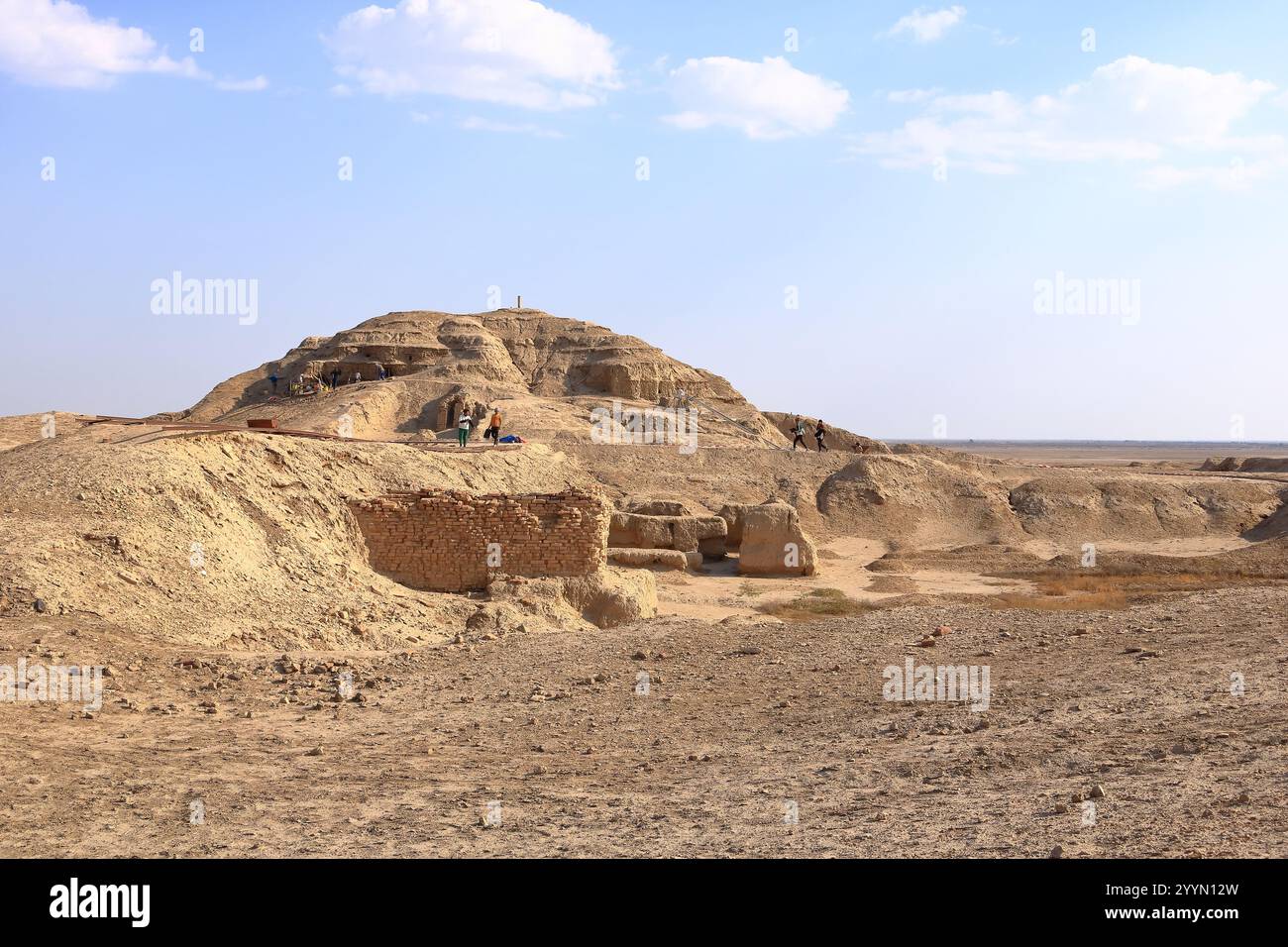 Uruk in Iraq - November 12 2024: archaeologists working at the ...