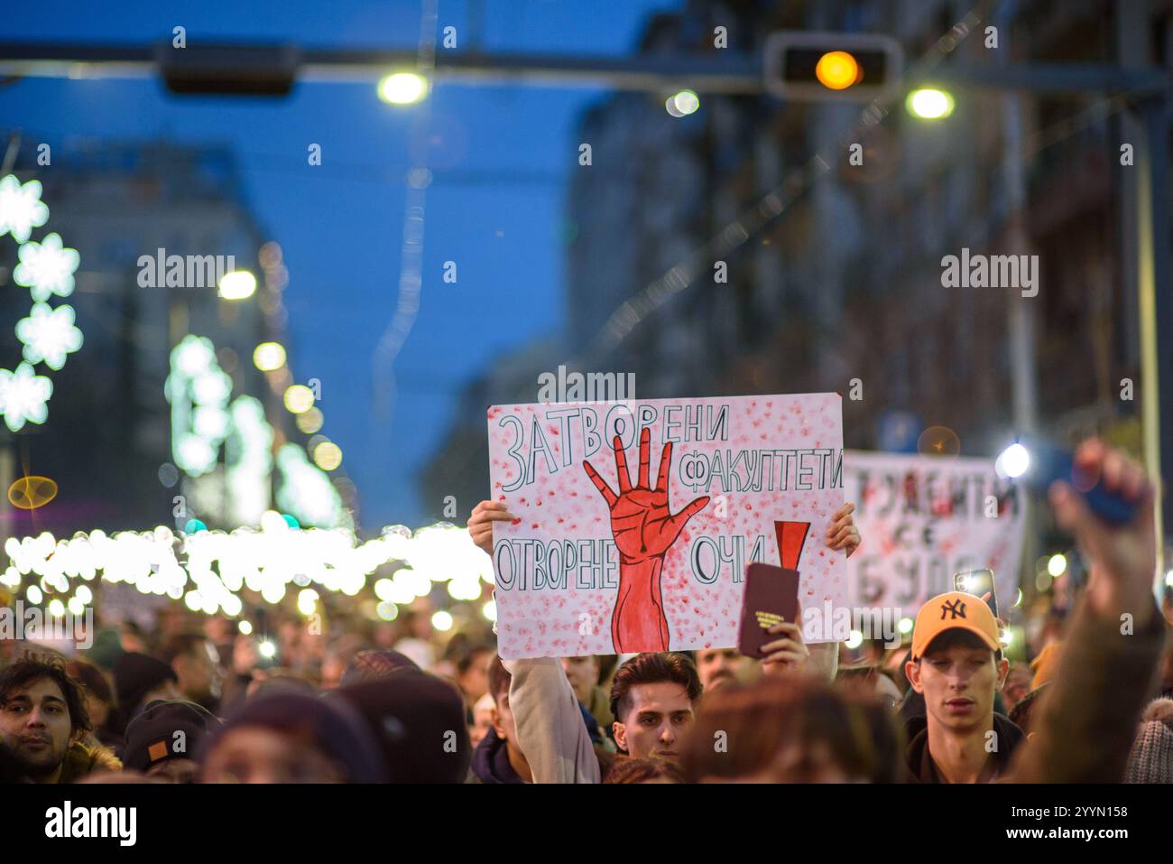 Serbian students and citizens protest against government corruption ...