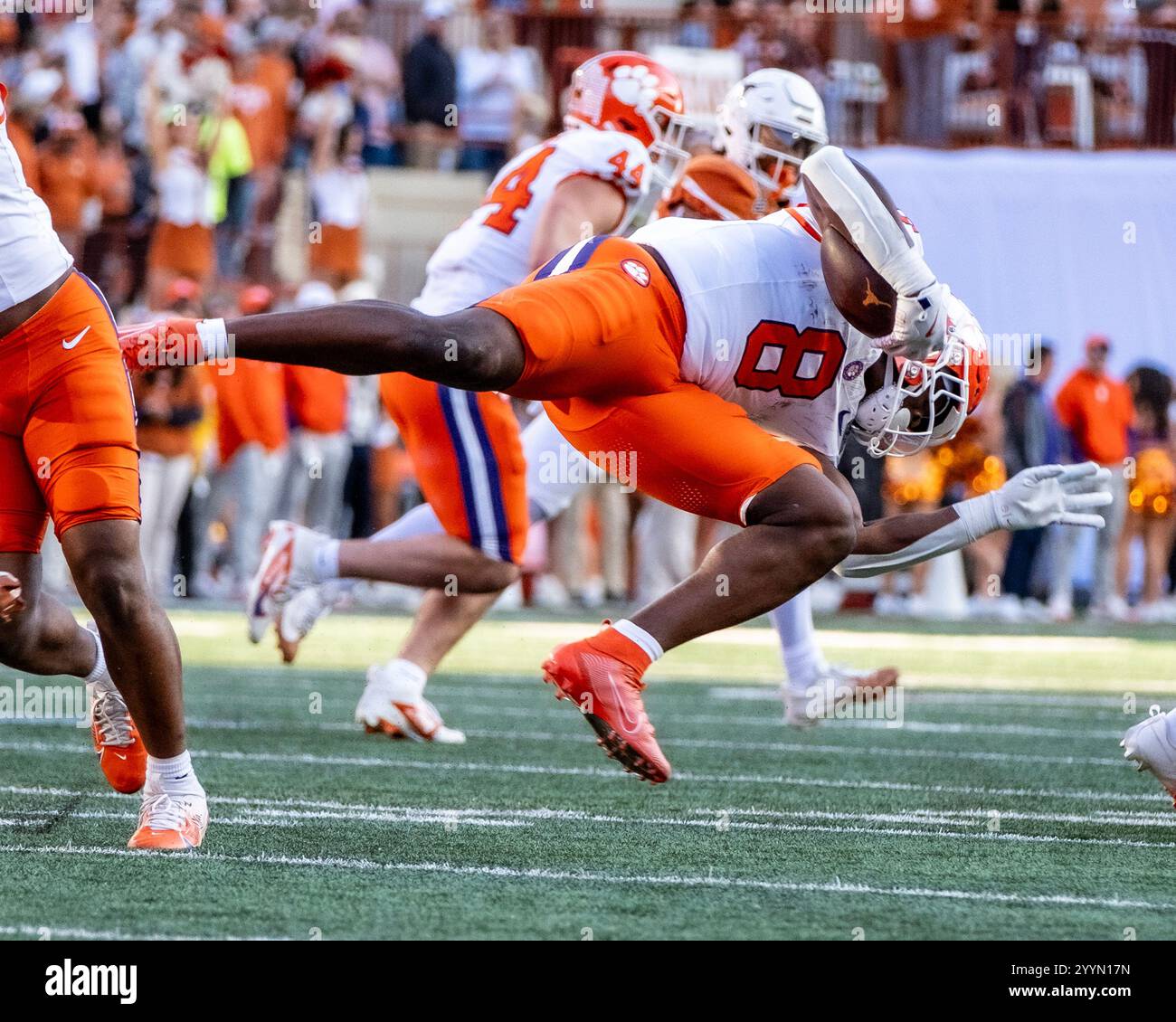 Dec 21, 2024. Randall Adam #8 of the Clemson Tigers in action vs the Texas Longhorns the first ...
