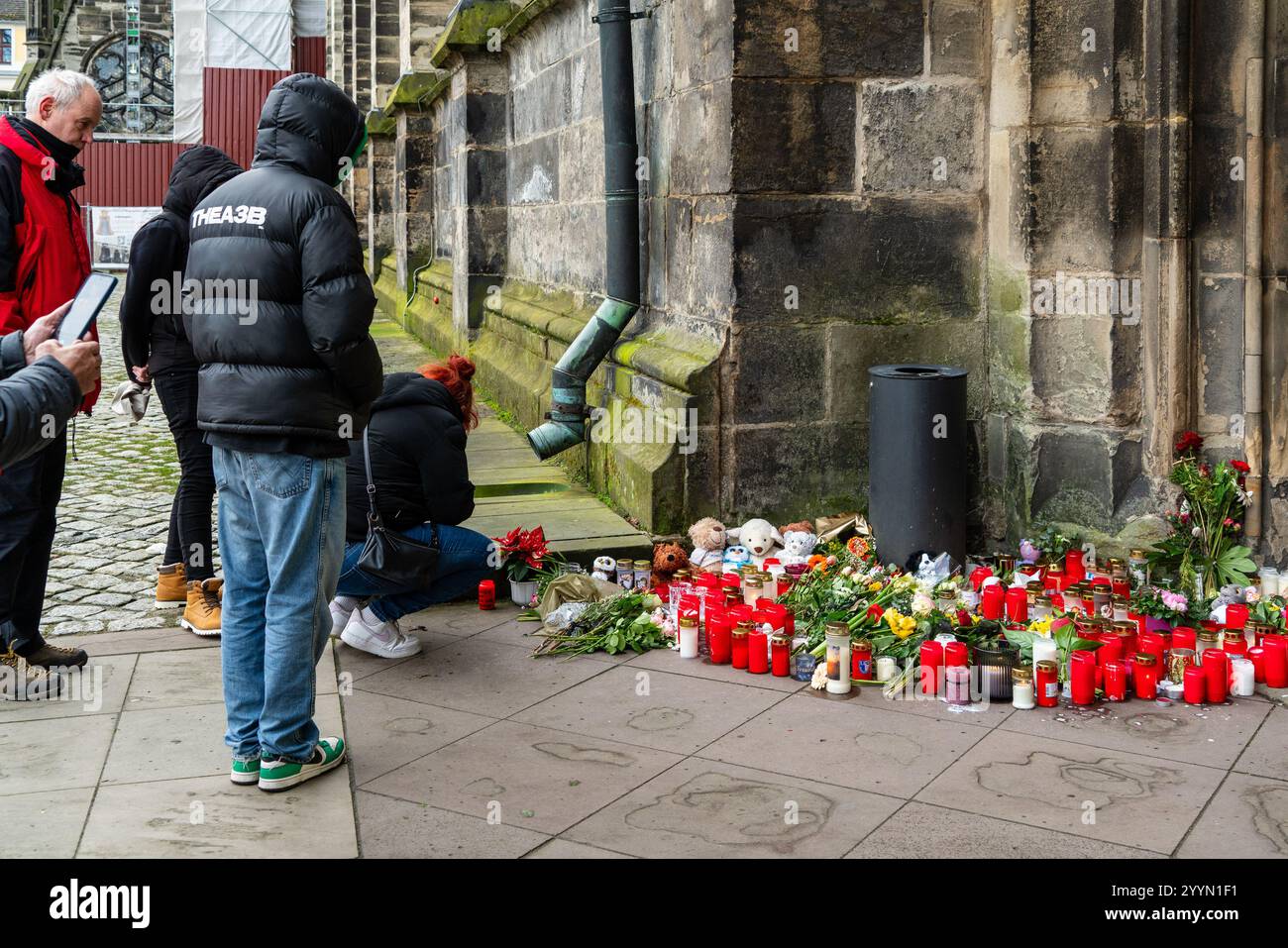 Magdeburg Germany December 22, 2024: After the attack on the Christmas ...