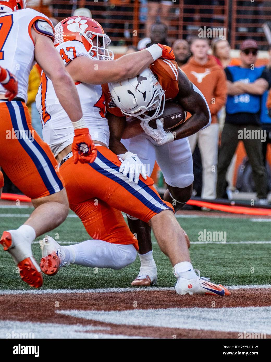 Dec 21, 2024.Jaydon Blue #23 of the Texas Longhorns in action vs the Clemson Tigers in the first ...