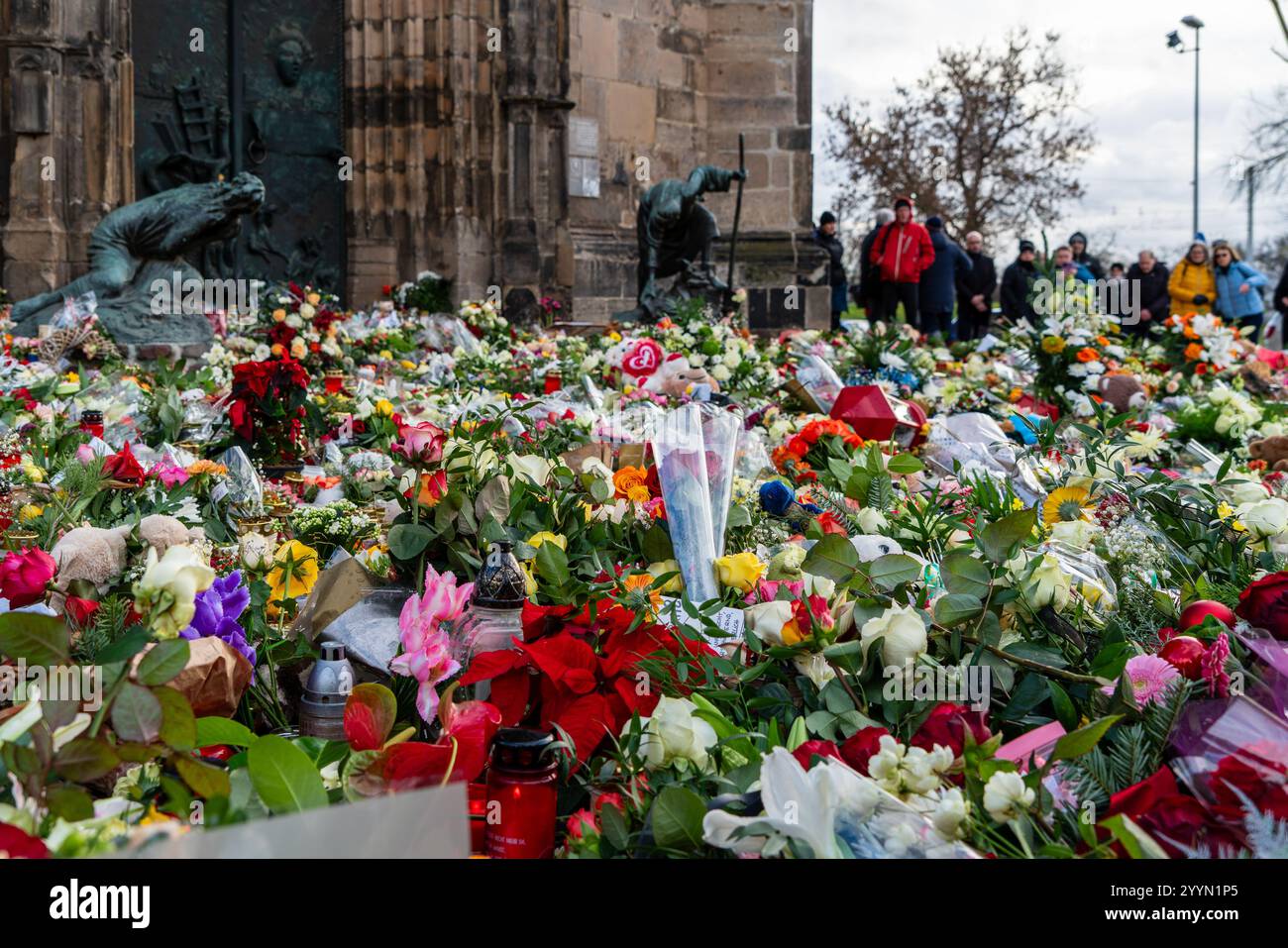 Magdeburg Germany December 22, 2024: After the attack on the Christmas ...
