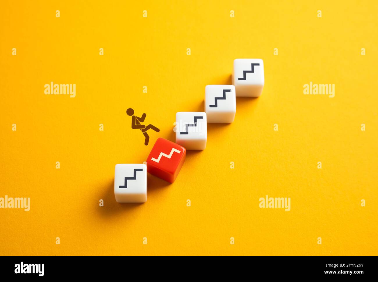 A person encounters a problem when climbing to a goal. A change in ...