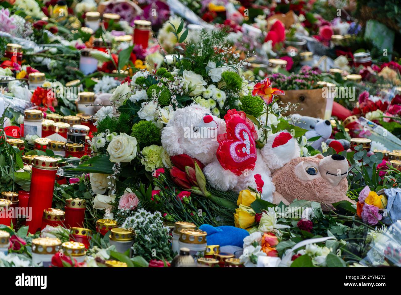 Magdeburg Germany December 22, 2024: After the attack on the Christmas ...