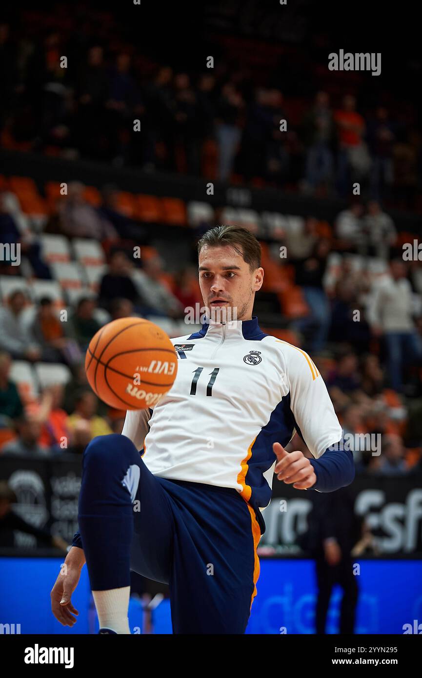 Mario Hezonja of Real Madrid seen in action during the Liga Endesa ...