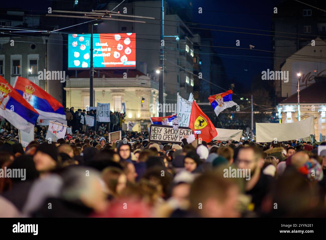Serbian students and citizens protest against government corruption ...