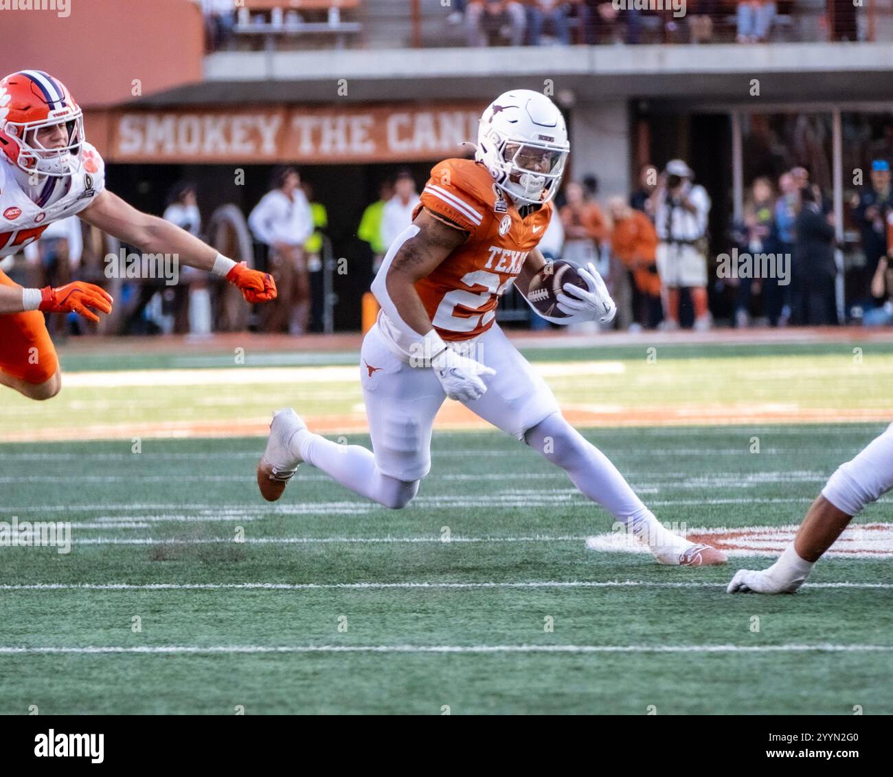 Dec 21, 2024.Jaydon Blue #23 of the Texas Longhorns in action vs the Clemson Tigers in the first ...