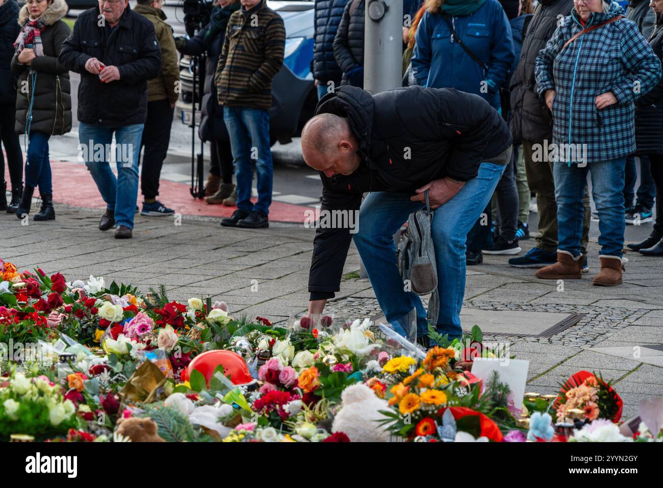 Magdeburg Germany December 22, 2024: After the attack on the Christmas ...
