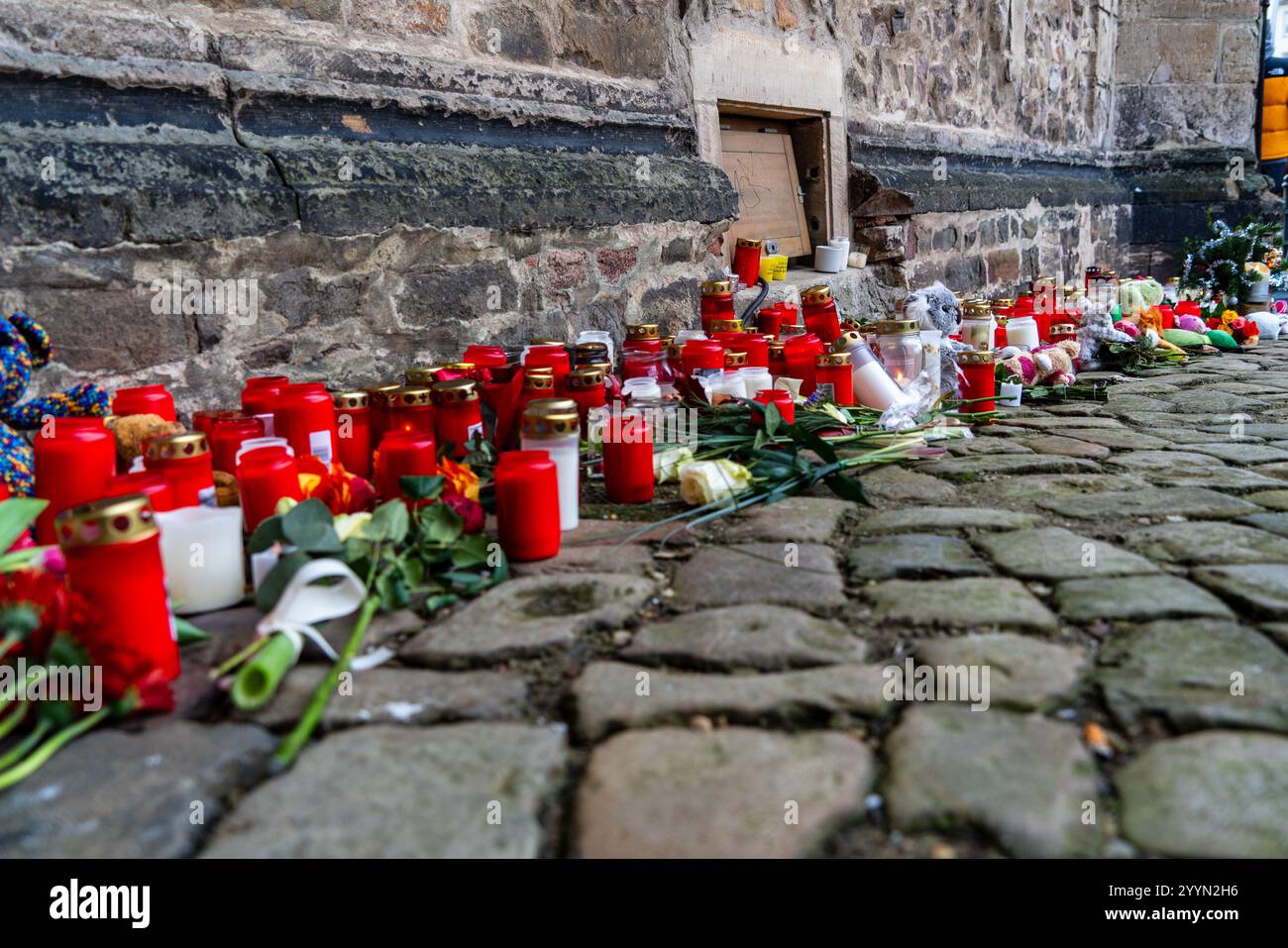 Magdeburg Germany December 22, 2024: After the attack on the Christmas ...