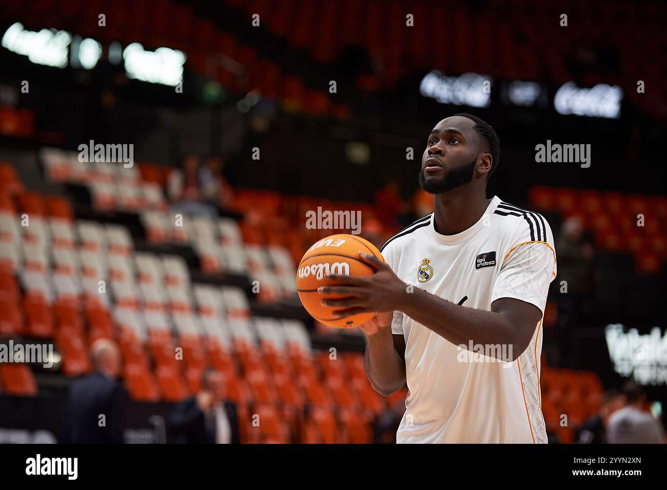 Usman Garuba of Real Madrid seen in action during the Liga Endesa ...