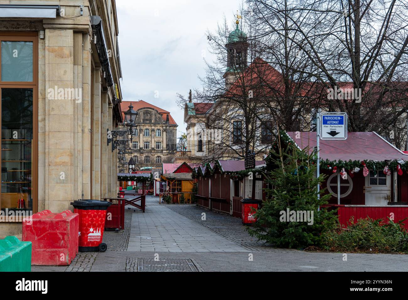Magdeburg Germany December 22, 2024: After the attack on the Christmas ...