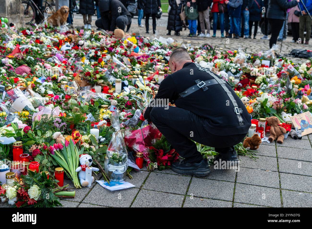 Magdeburg Germany December 22, 2024: After the attack on the Christmas ...